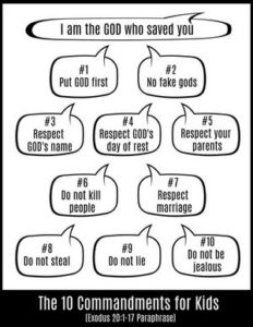 Teach the Ten Commandments to Kids
