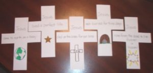 Easter Sunday Lesson & Cross Shape-book Craft