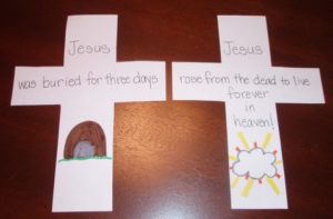 Easter Sunday Lesson & Cross Shape-book Craft