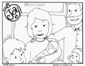 Joy Coloring Page (free printable for kids)