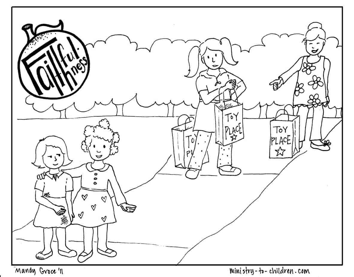 Faithfulness Coloring Page free Printable For Kids 