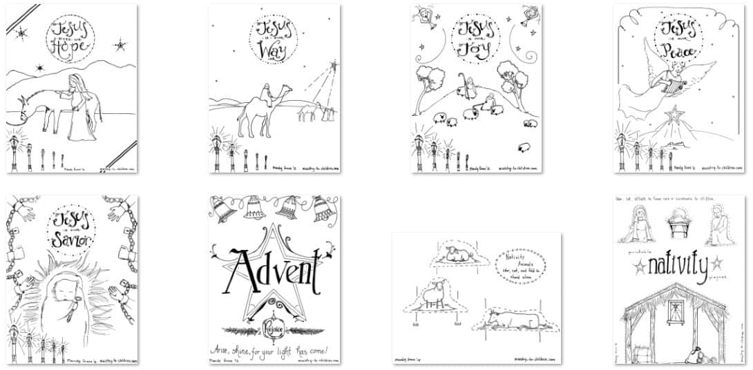 Free Christian Coloring Book for the Advent Season