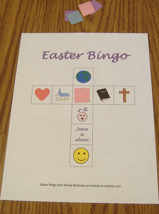 Easter Bingo Game For Children At Church