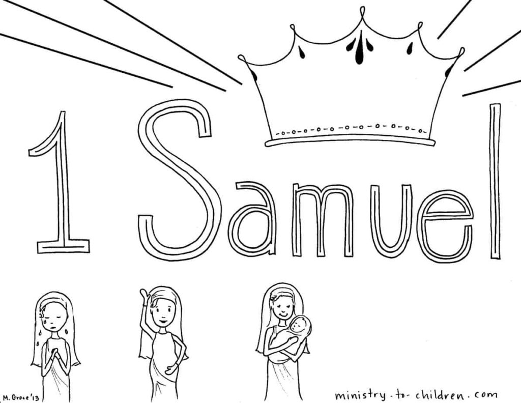 "Book of 1 Samuel" Bible Coloring Page