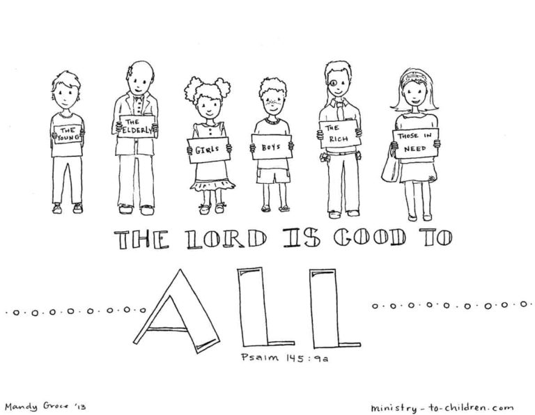 "The Lord is Good to All" Coloring Page - Ministry To Children