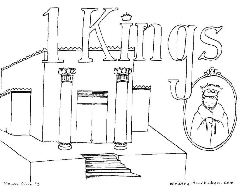 "Book of 1 Kings" Bible Coloring Page