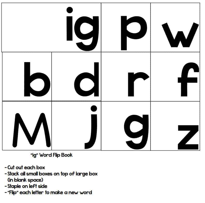 Learning the "ig" Words Flip Book - Ministry To Children