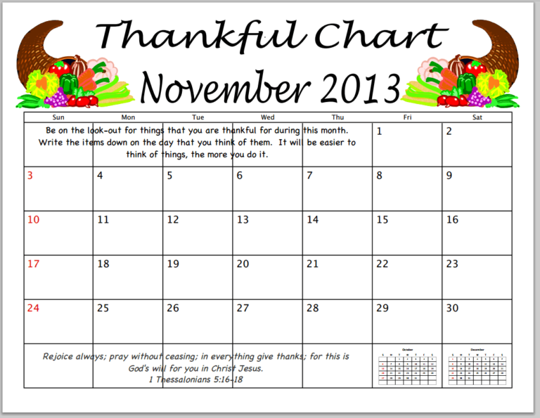 Thankfulness Chart Project for Children - Ministry To Children