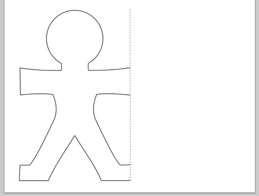 Paper Doll Chain Template Free Printable Form
