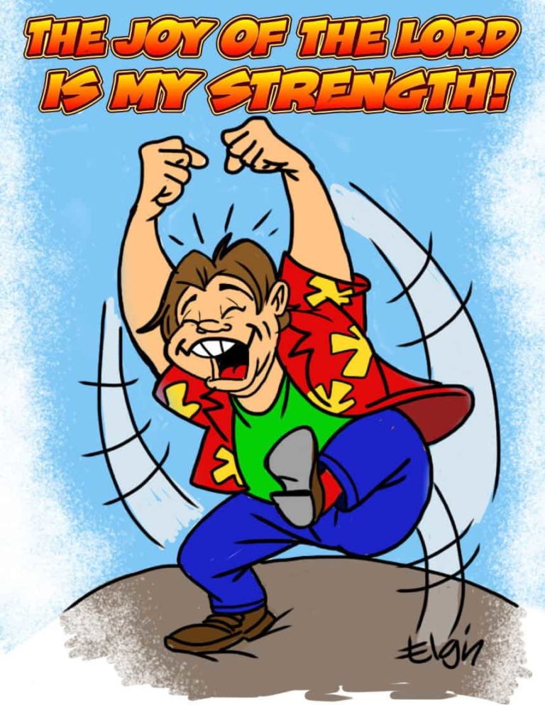 "The Joy of the LORD is My Strength" Cartoon & Coloring Page - Ministry ...