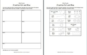 Bible Puzzle: Creation Cut-and-Glue - Ministry To Children