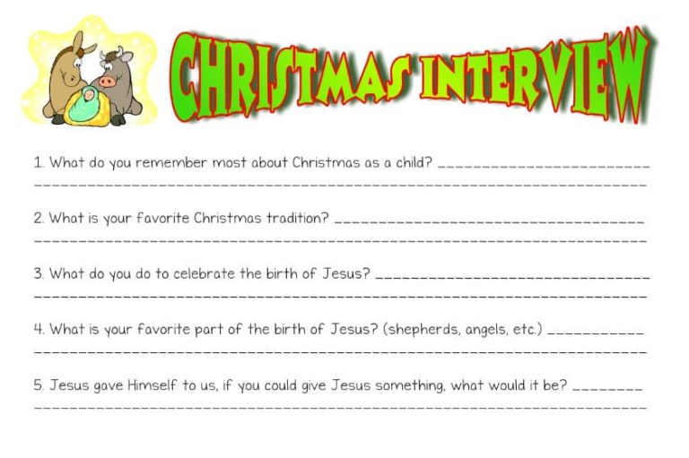 Christmas Interview for Children & Families - Ministry To Children