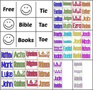 Printable "Bible Books" Tic-Tac-Toe Game for Kids - Ministry To Children
