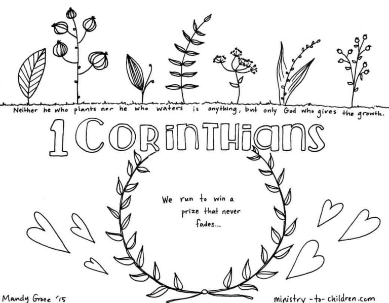 "1 Corinthians" Bible Book Coloring Page - Ministry To Children