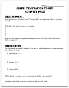 Lesson: Jesus’ Baptism and Satan’s Temptation (Servanthood for Kids #3 ...