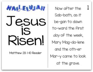 Printable Resurrection Story (Part 7 of 7) Jesus is Risen (Matthew 28:1 ...
