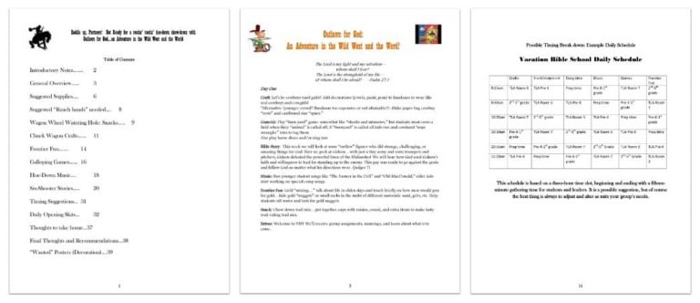 Free Vacation Bible School Curriculum (7 VBS Programs) Easy Download
