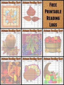 Autumn / Fall Bible Reading Logs for Kids (Free Printable) - Ministry ...