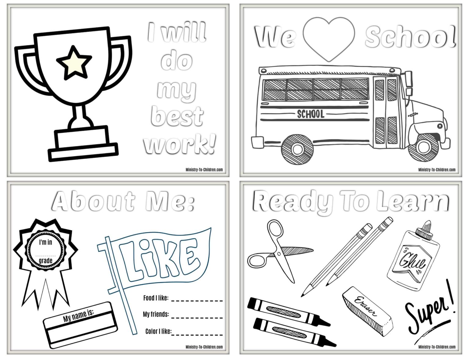 6 Back to School Coloring Pages (Free PDF Printables) for 2022