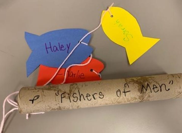 Sunday School Crafts on "Fishers of Men" for Jesus from Matthew 4