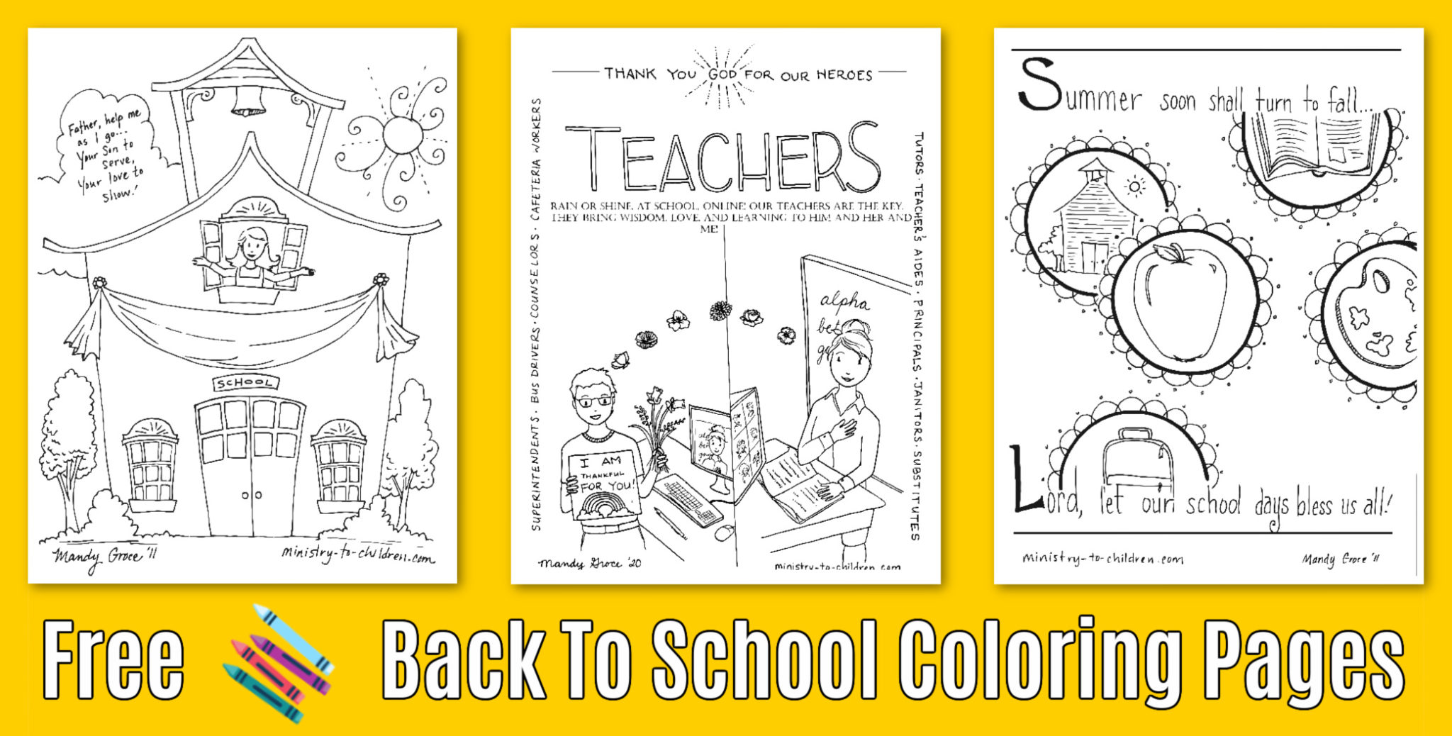 6 Back to School Coloring Pages (Free PDF Printables) for 2022