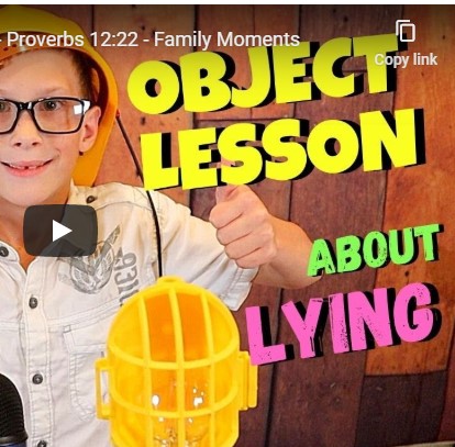 Object Lesson about Lying (Proverbs 12:22) Kids Bible Object Lesson ...