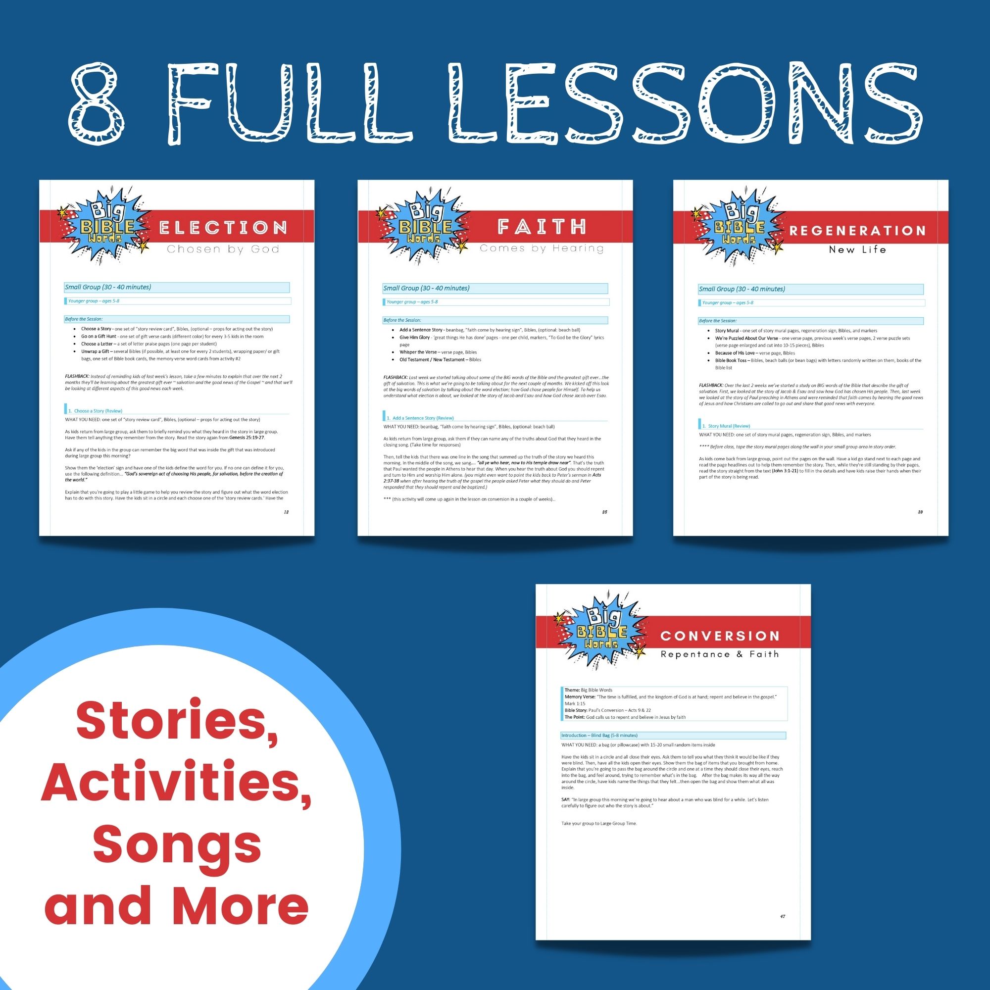 New: Big Bible Words 8-Lesson Children's Ministry Curriculum on ...