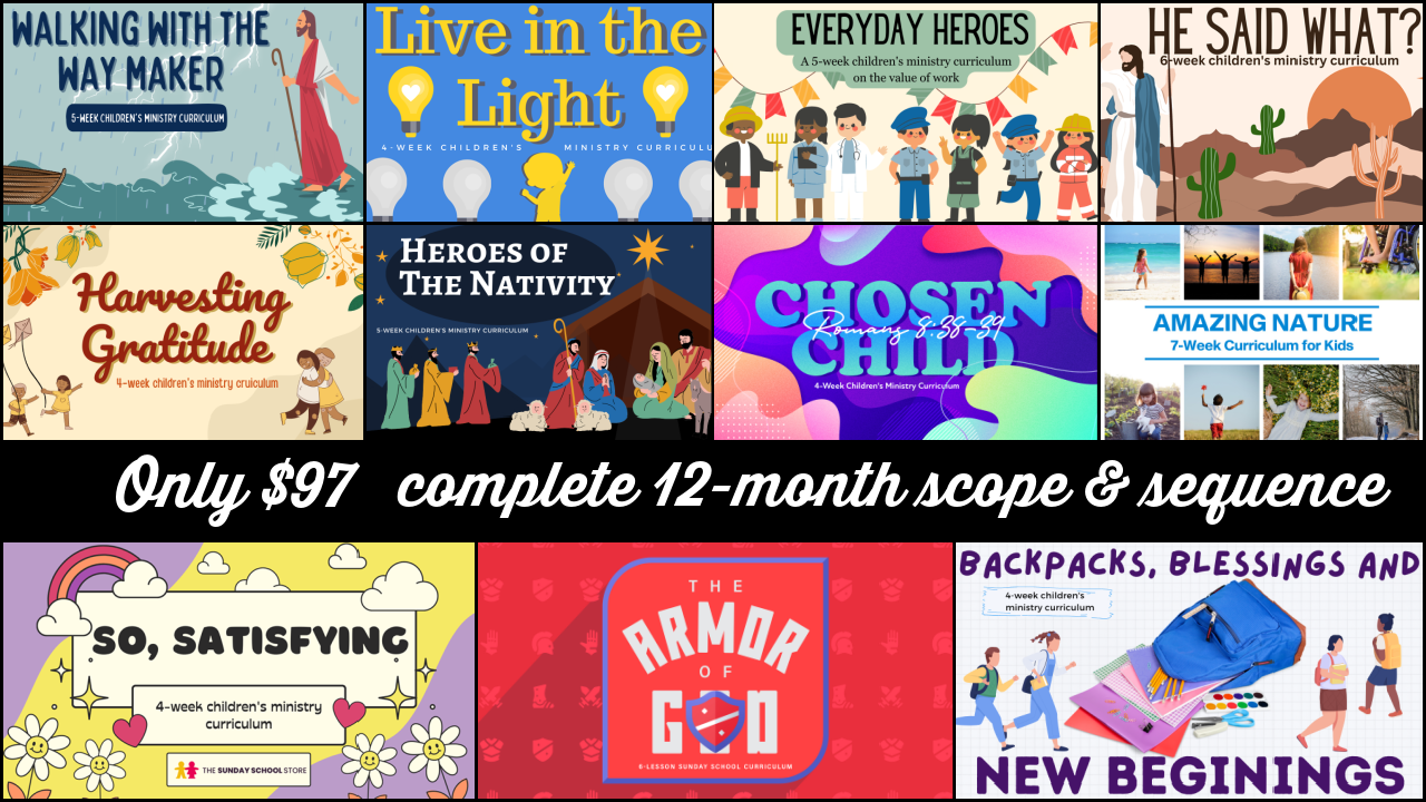 New 52-Week Back To School Children's Ministry Curriculum Bundle ...