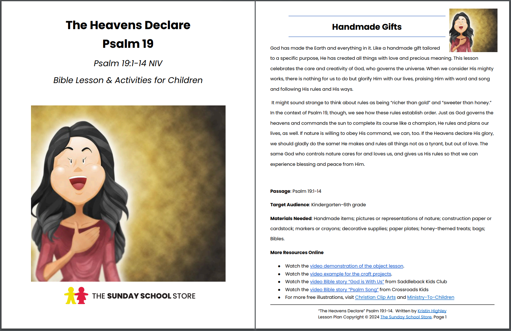 The Heavens Declare: Sunday School Lesson on Psalm 19:1-14 - Ministry ...