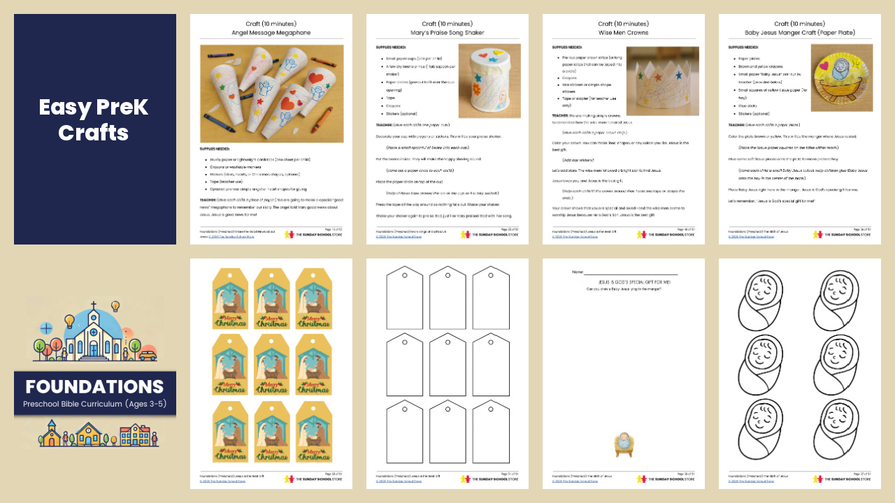 Free Preschool Christmas Bible Lessons (ages 3-5 years old) - Ministry ...